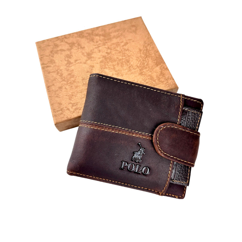 Wallet Polo Card Holder 2 IN 1 Dompet Kulit Lembu Lelaki With Gift Box ...