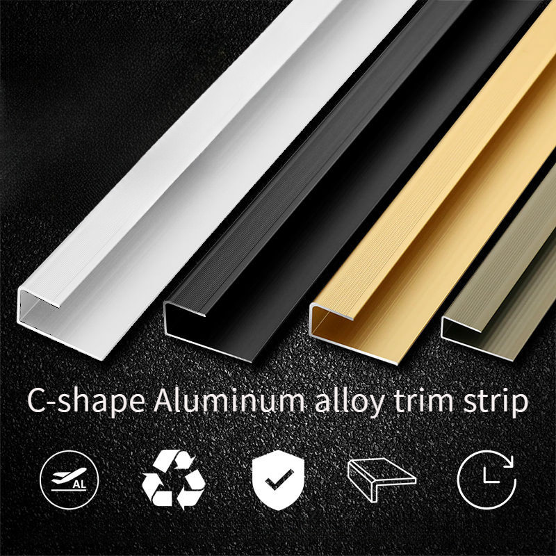 Aluminum alloy C-shaped stair buckle U-shaped sealing strip Wall panel ...