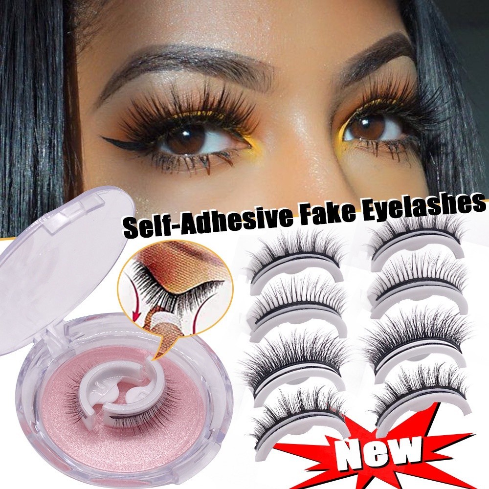 False Eyelashes Stickers No Glue Required Waterproof | Shopee Malaysia