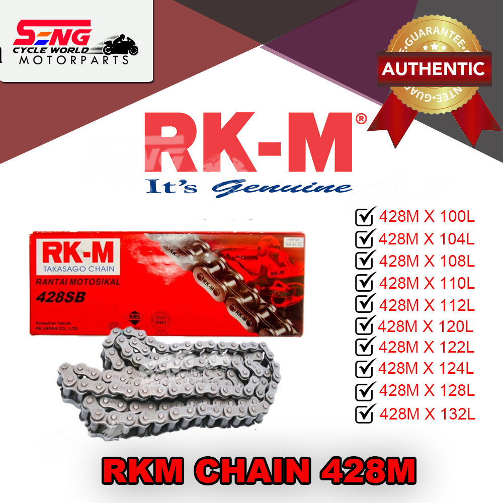RKM CHAIN 428M (LC135 V1/ SRL110/ SRL115/ Y100/ Y110SS/ SS2 / EX5 ...