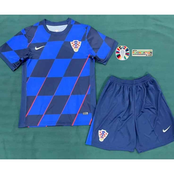 Adult set 2024 Croatia home EUROPEAN CHAMPIONSHIP soccer jerseys ...