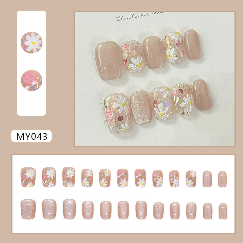 Spring Chasing Cat Eye Wearing Nail Clips Nail Clips Small Fresh Flower ...