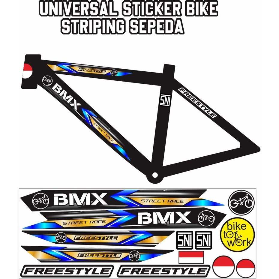 Universal BIKE VARIATION STICKER ART MOTIF/CUSTOM BIKE STICKER ...