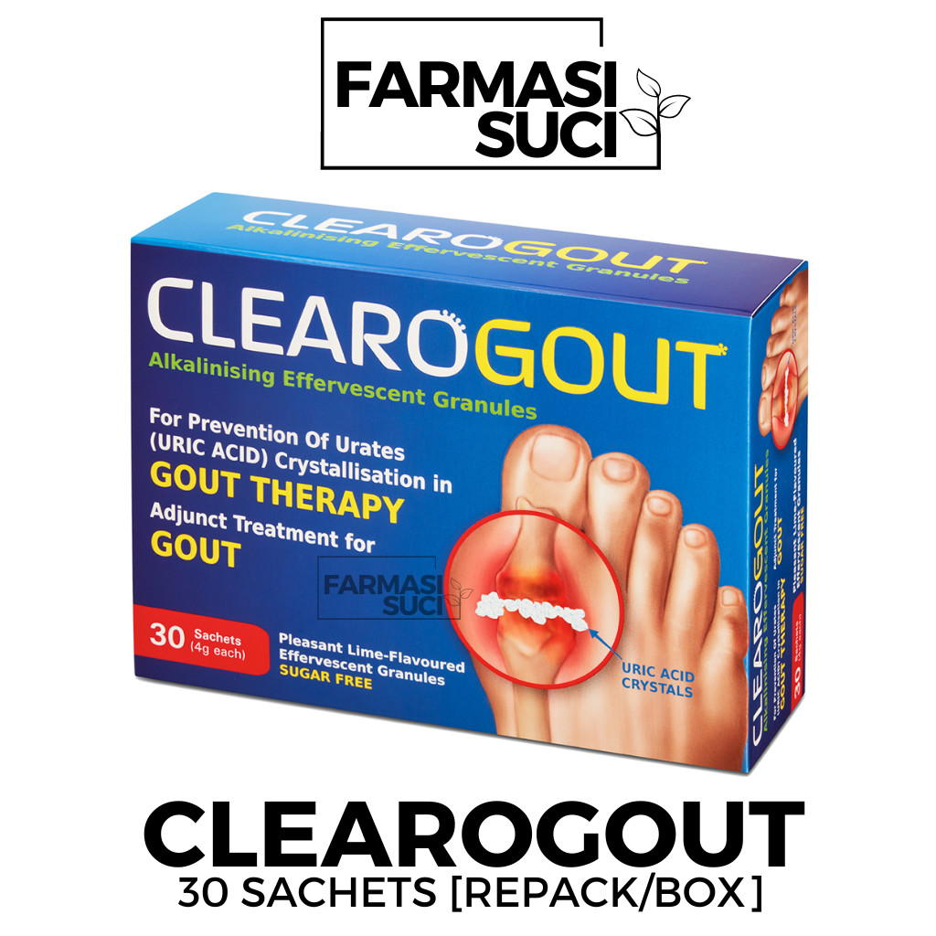 Clearogout 30 sachets (Box) - Ubat Sakit Gout Cleargout Live Well ...