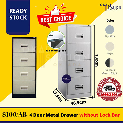4 Layer Metal Drawer Cabinet S106 / Almari Besi / Steel Cabinet Drawer ...