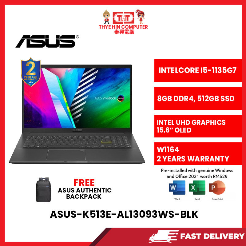 ASUS-K513E-AL13093WS-BLK-INTELCOREI5-1135G7-4.2GHZ,8GBR4,512GBSSD ...