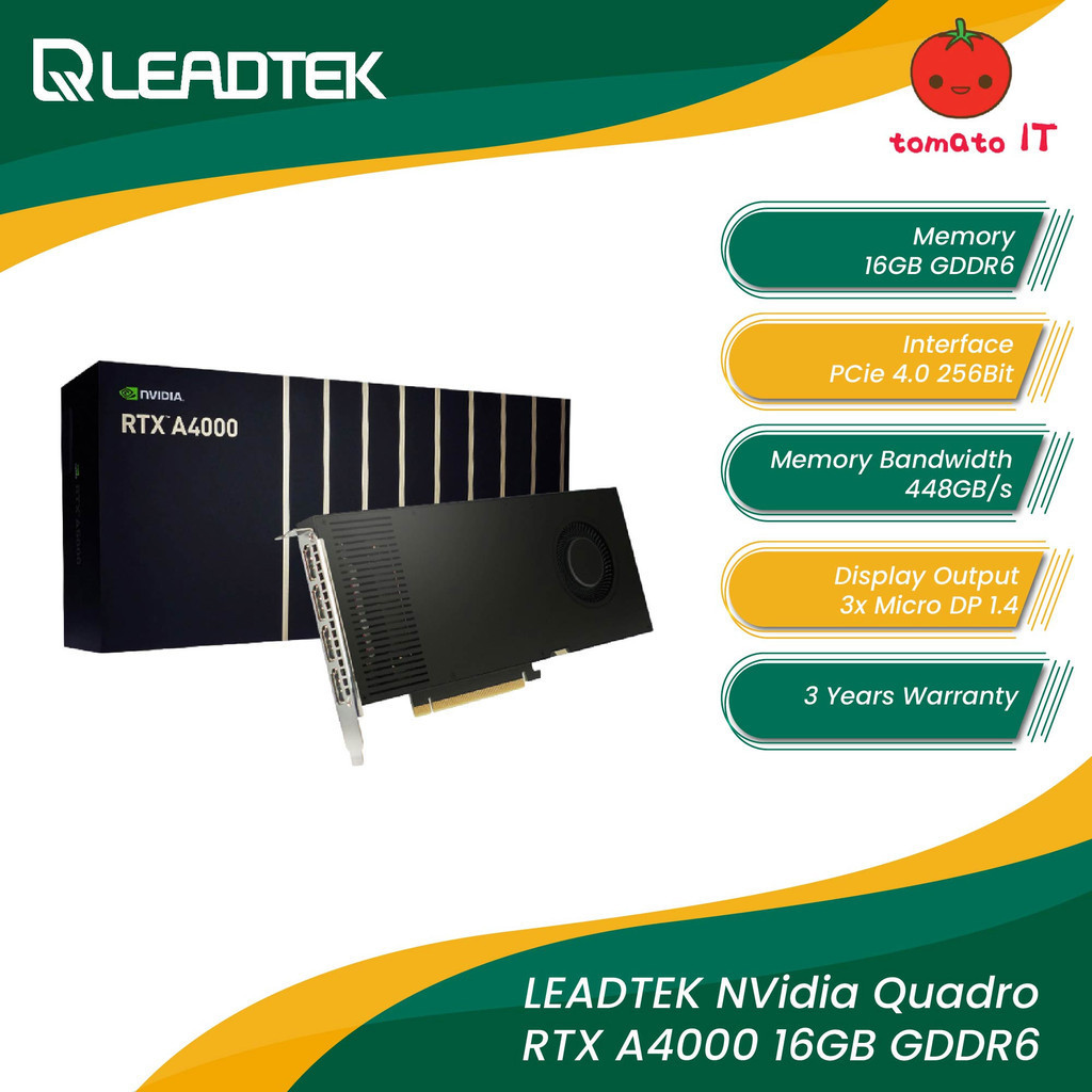 LEADTEK NVIDIA QUADRO RTX A4000 16GB GDDR6 | Shopee Malaysia