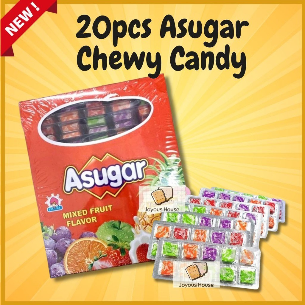 20pcs Asugar Mixed Fruit Flavor Chewy Candy / Sugus | Shopee Malaysia