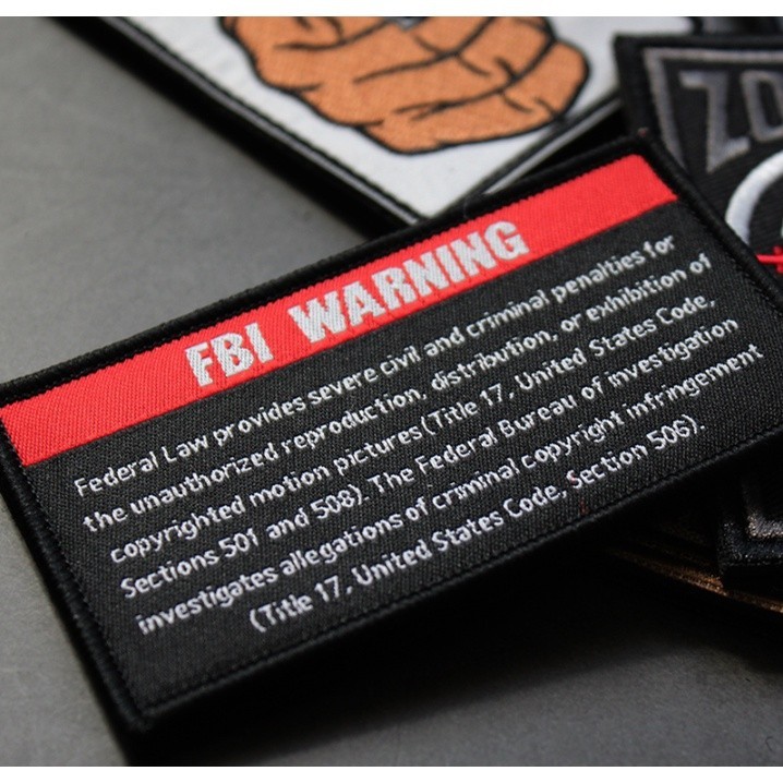 Patch- velcro Fbi-Tactical Warning Fabric velcro Stickers | Shopee Malaysia