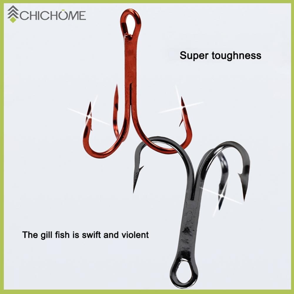 [chichome.my] 20Pcs Bait Jig Fish Hooks Carbon Steel Fishing Hook ...