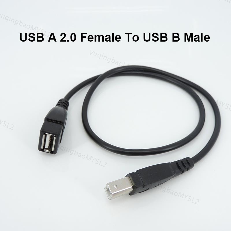 50cm USB 2.0 Type A Female To USB B Male Scanner printer public data ...