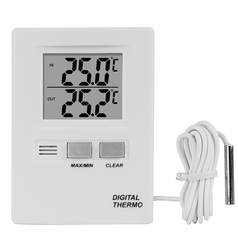 High Precision Thermometer Dual Channel Digital Display Wall Mounted ...