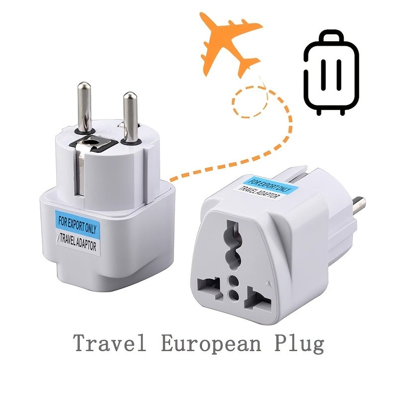 Universal US UK AU To EU GE Plug USA To Euro Europe Travel Plug Wall AC Power Charger Outlet ...
