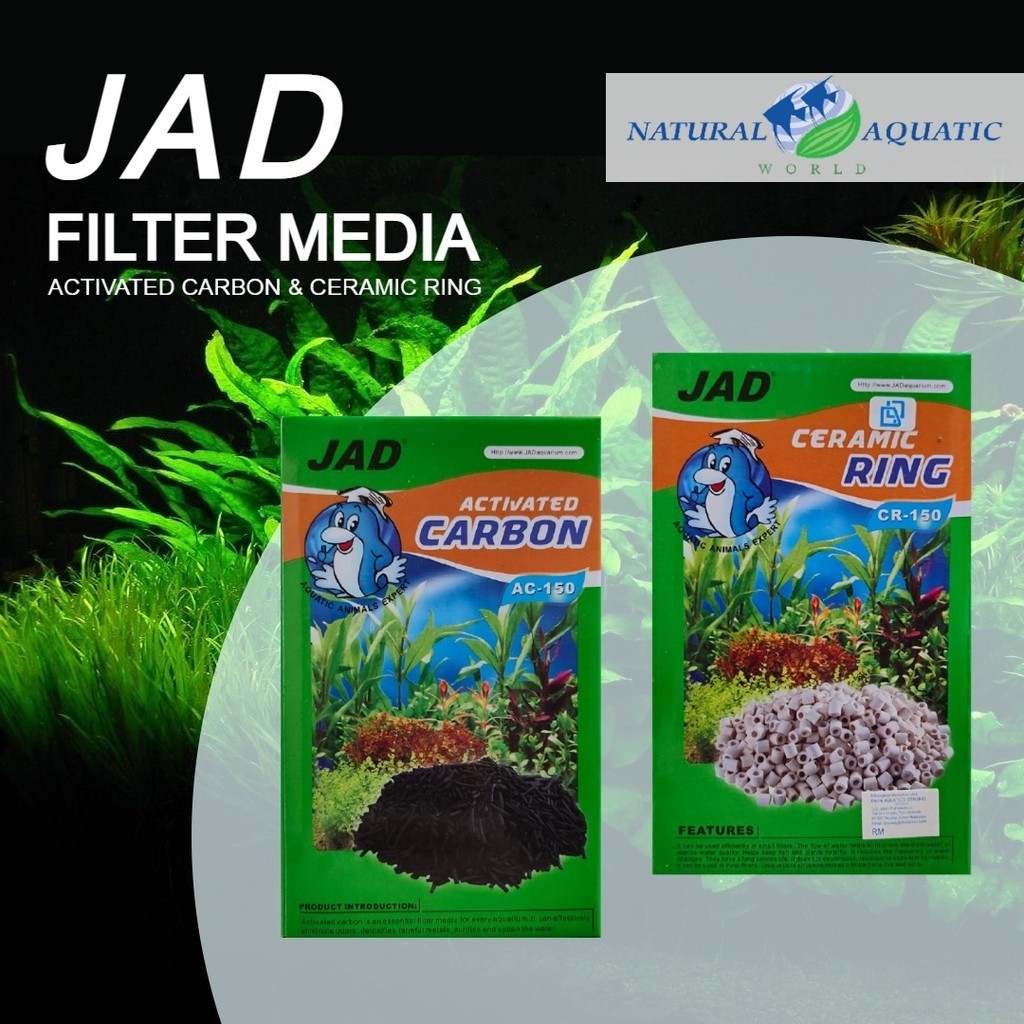 JAD Filter Media (Activated Carbon/ Ceramic Ring) 150g | Shopee Malaysia