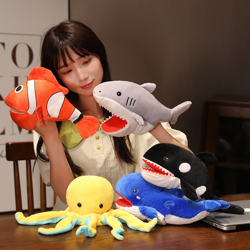 Marine Life Shark Killer Whale Hand Puppet Plush Toy Parent-Child ...