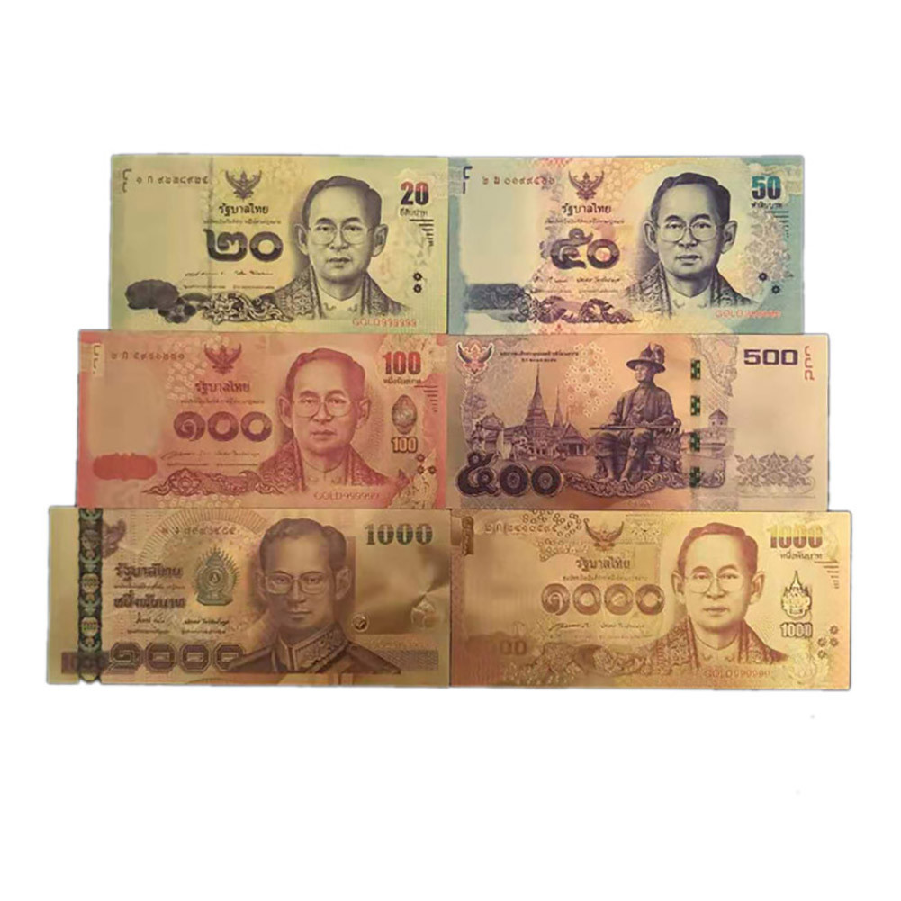(SALE) Gold Foil Fake Thai Baht Money Banknote Art Craft Magic Supplies ...