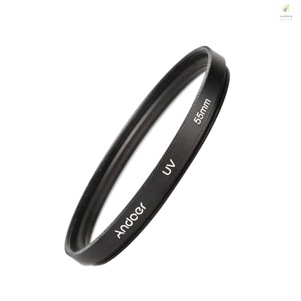 Andoer 55mm UV Ultra-Violet Filter Lens Protector for Canon DSLR Camera ...