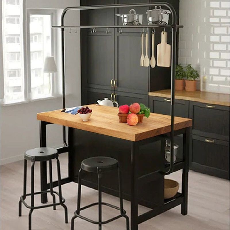 Open Kitchen Middle Island Table Single Movable Kitchen Counter Bar ...