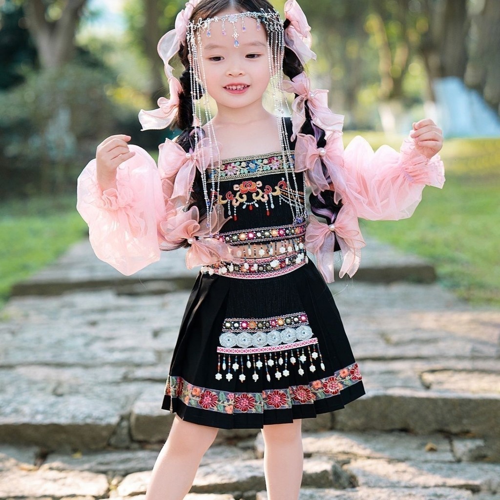 2024 National Costume Girls Two-Piece Suit Hani Princess Costume Thai ...