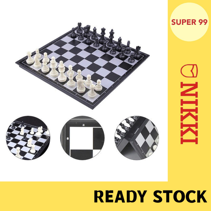 Folding Magnetic Travel Board Chess Set For Kids Or Family Adult Chess ...
