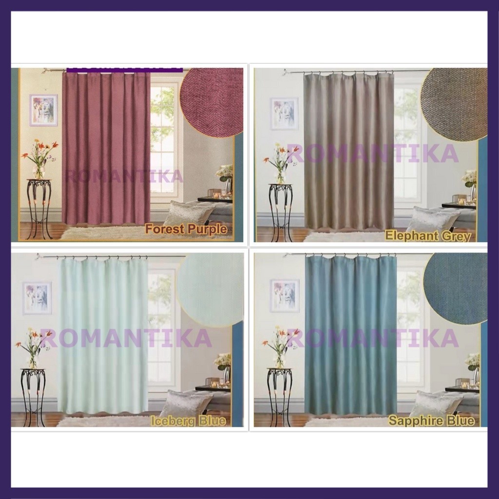 Romantika Curtain Langsir Hook Cangkuk Espanol Linen Series Door Pintu ...