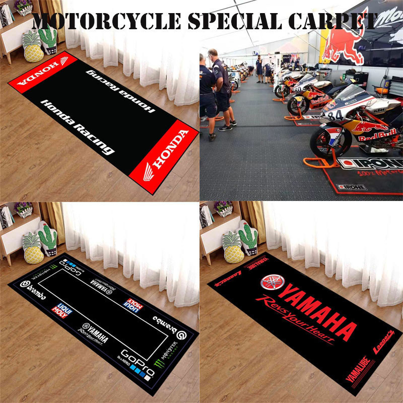 Racing Motorcycle Carpet 160cm x 50cm Motorcycle Display Anti-Slip Mat ...