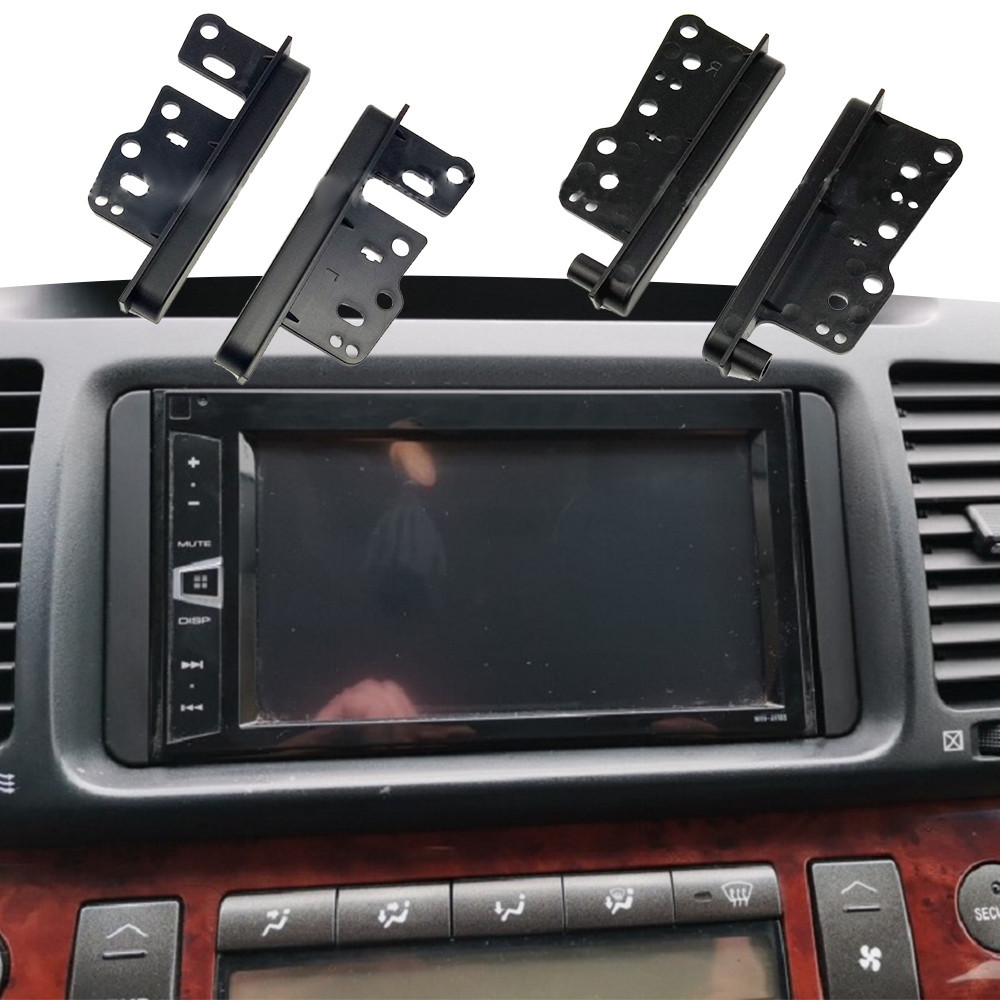 2 Pcs Car Bracket Radio Doble Din Stereo center panel facia plate DVD ...