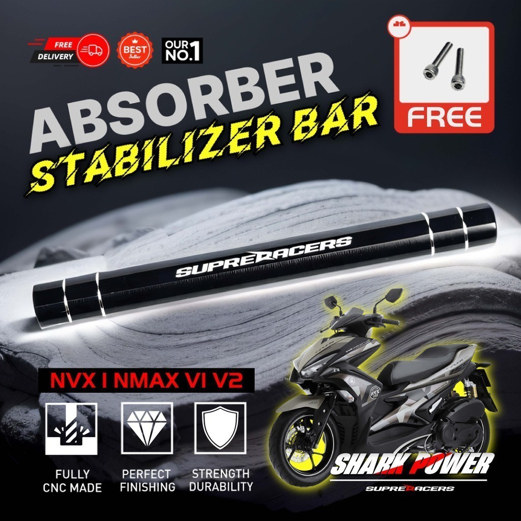 NVX NMAX V1 V2 ORI New CNC Rear Absorber Stabilizer / Strut / Chasis ...