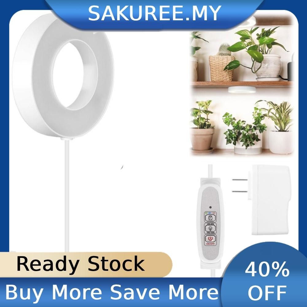 Full Spectrum Ceiling Grow Light 3/9/12H Timer LED Plant Light for ...