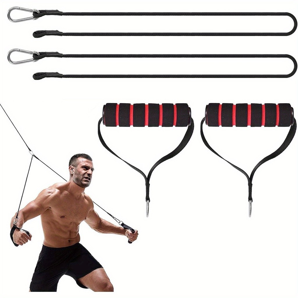 1 Set Bicep Puller Set Gym Pulley System Bodyweight Resistance Bands ...