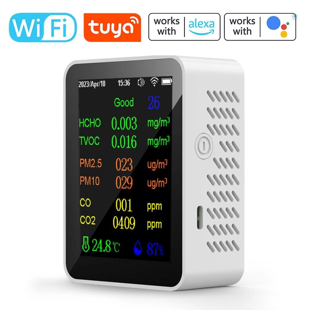 Portable Air Quality Meter 9in1 PM2.5 PM10 CO CO2 TVOC HCHO AQI ...
