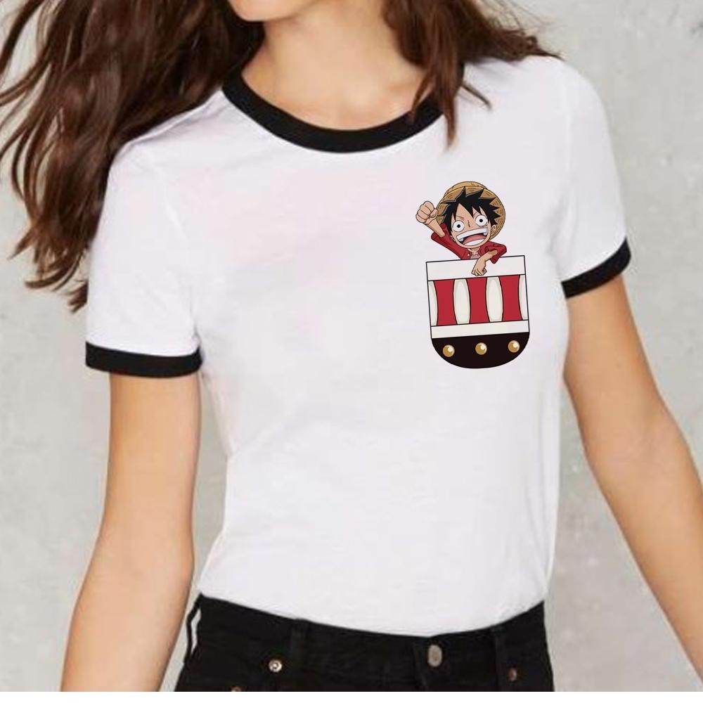 Luffy summer top clothes male harajuku kawaii streetwear couple clothes ...