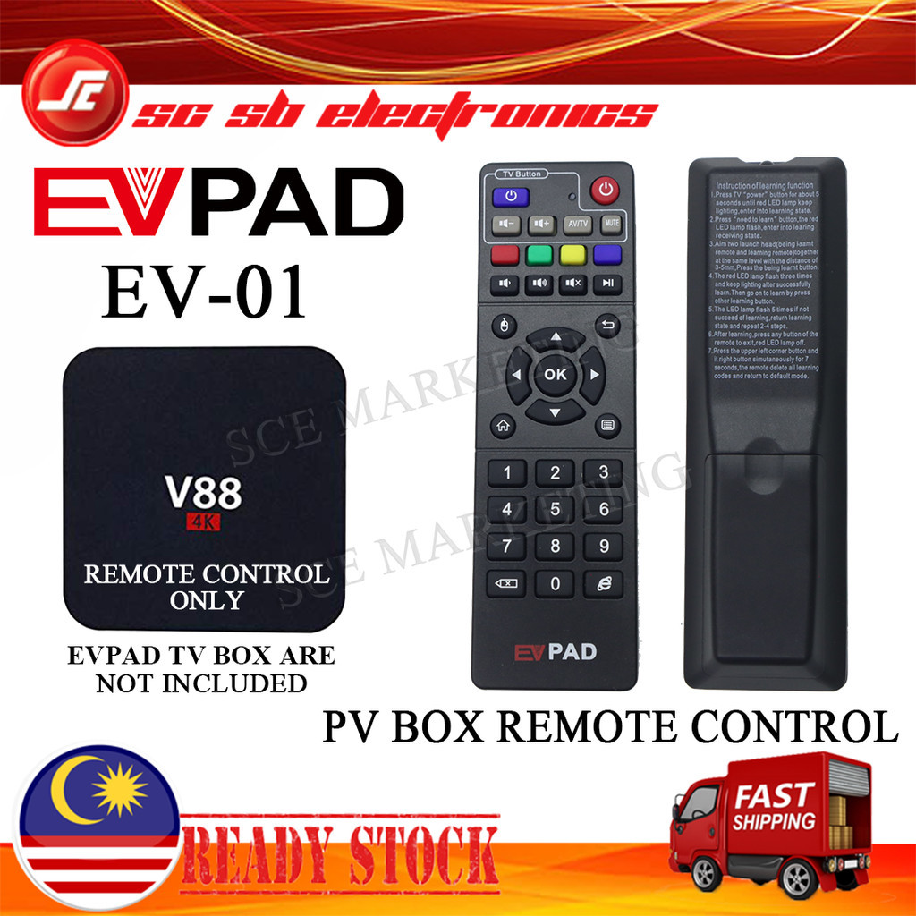EVPAD TV MEDIA ANDROID BOX REMOTE CONTROLLER REPLACEMENT | Shopee Malaysia