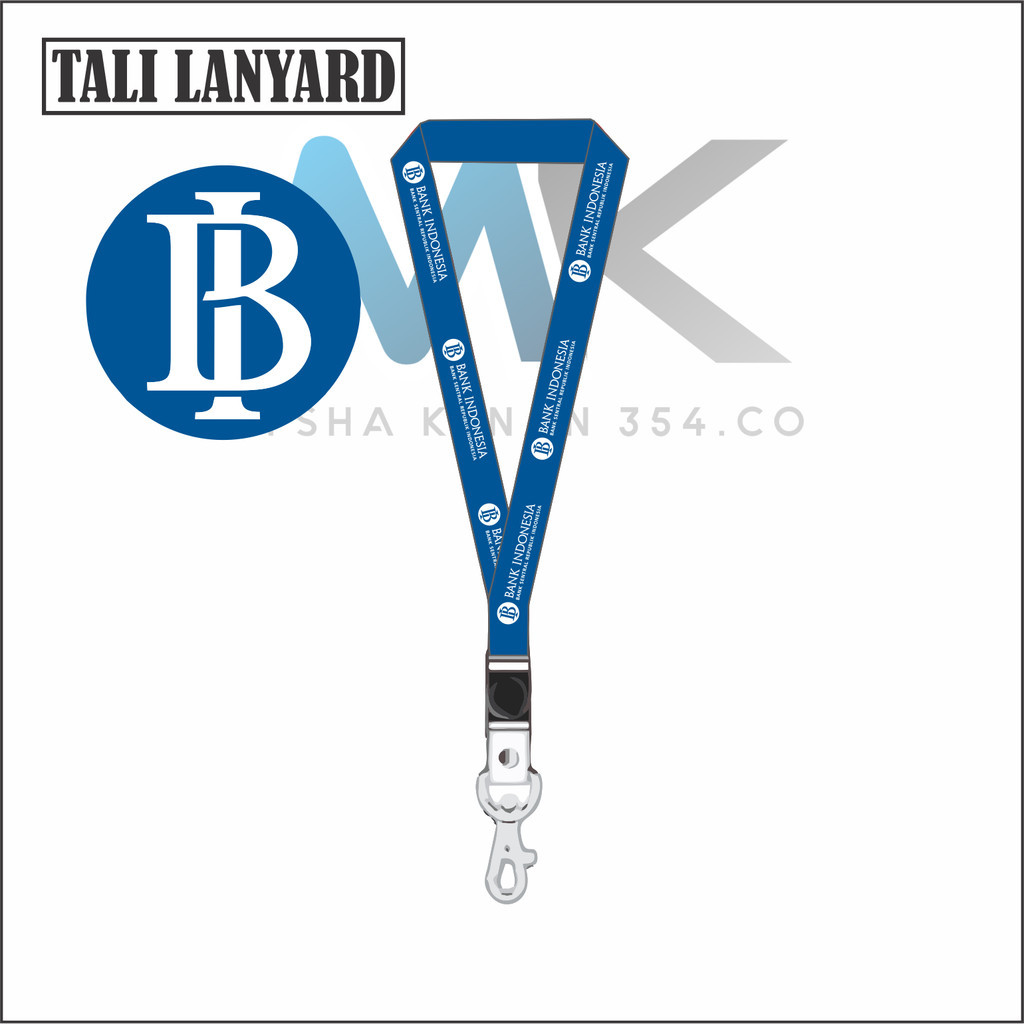 GANTUNGAN Indonesian BANK LANYARD ROPE | Bi LOGO - INDONESIAN ID CARD ...