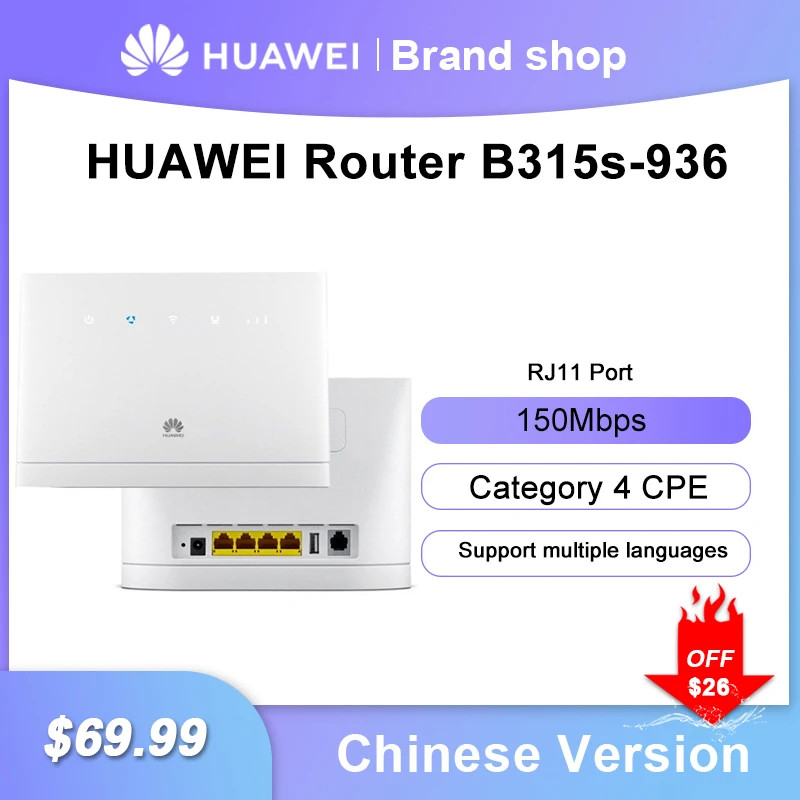 Unlocked HUAWEI LET CPE Router B315s-936 wireless modem 4g wifi router ...