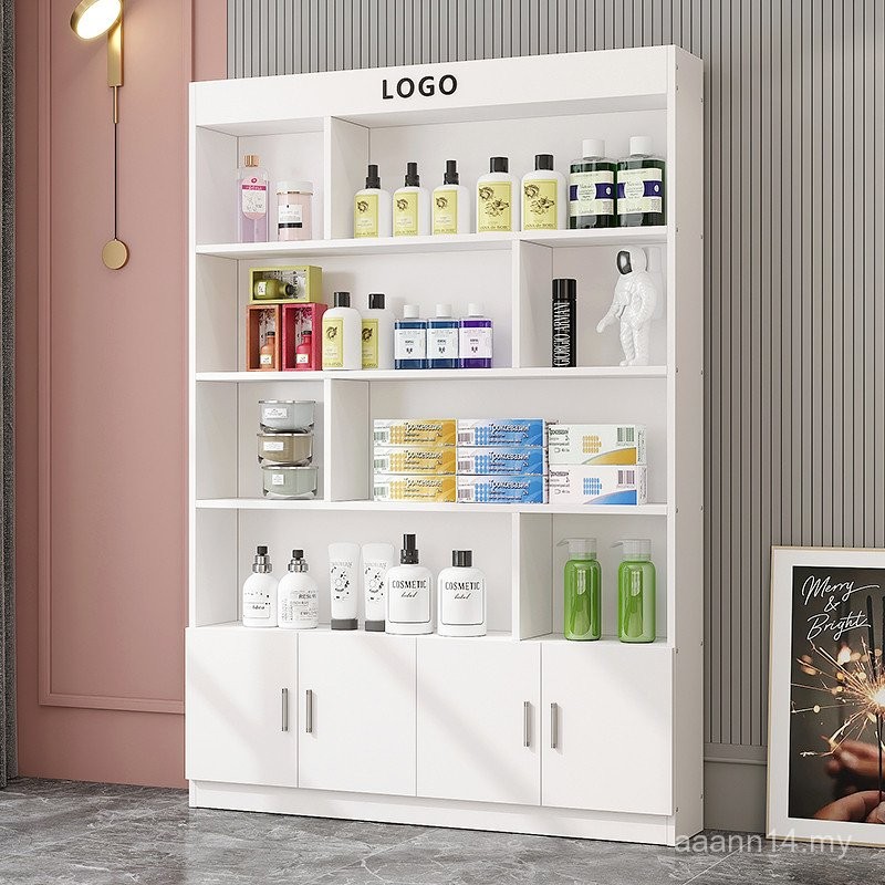 Cosmetic Display Cabinet Beauty Salon Product Cabinet Beauty Makeup Shelf Display Stand Haircut ...