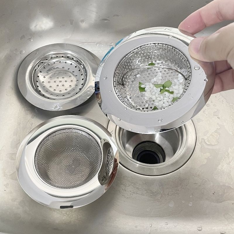 Stainless Steel Sink Filter Mesh Kitchen Wash Basin Sink Funnel Sewer ...