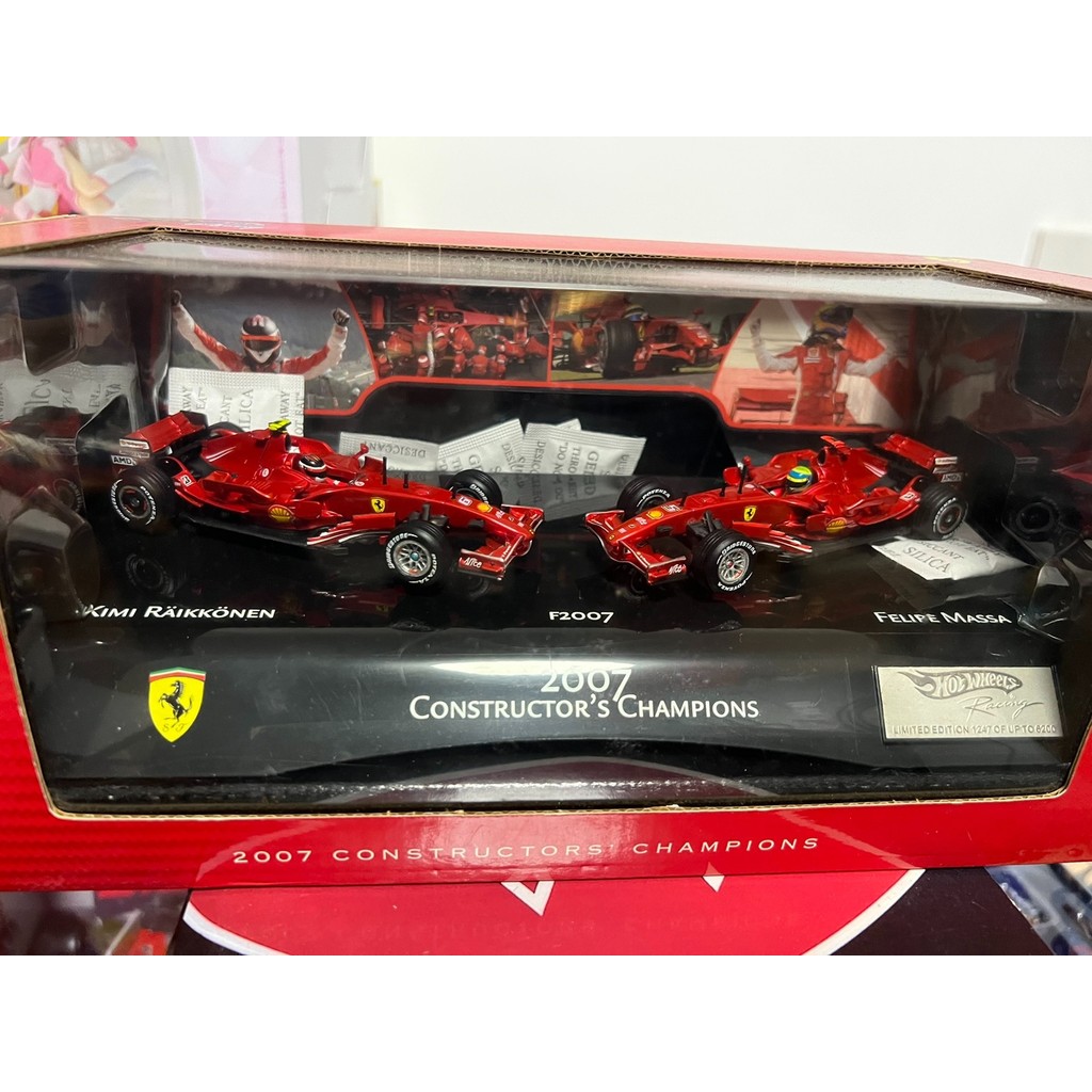 [Ready Stock] Hot Wheels f1 1: 43 Ferrari f2007 kimi Lecconing massa massa Fleet Champion Double ...