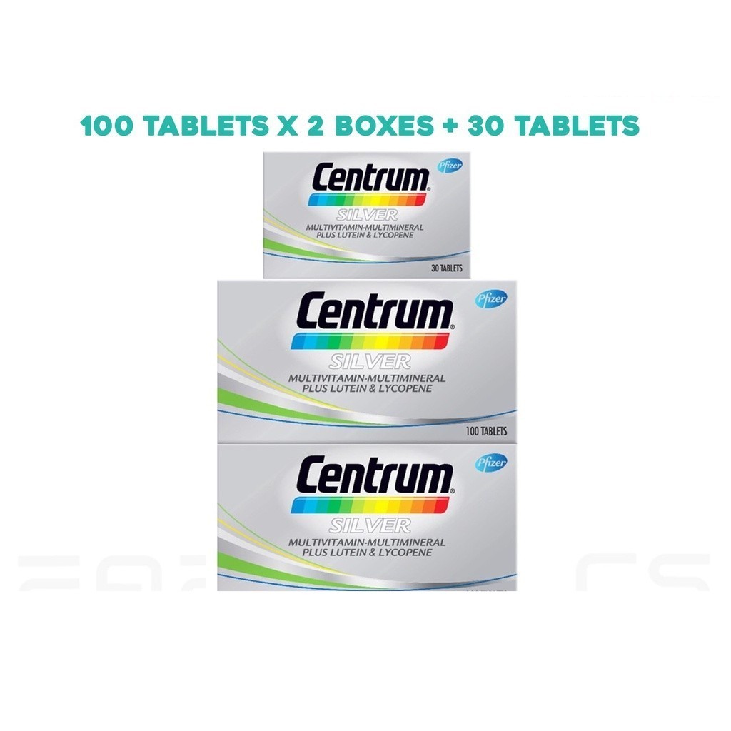 CENTRUM SILVER Multivitamin-Multimineral 100 Tablets x 2 Boxes EXP:01/ ...
