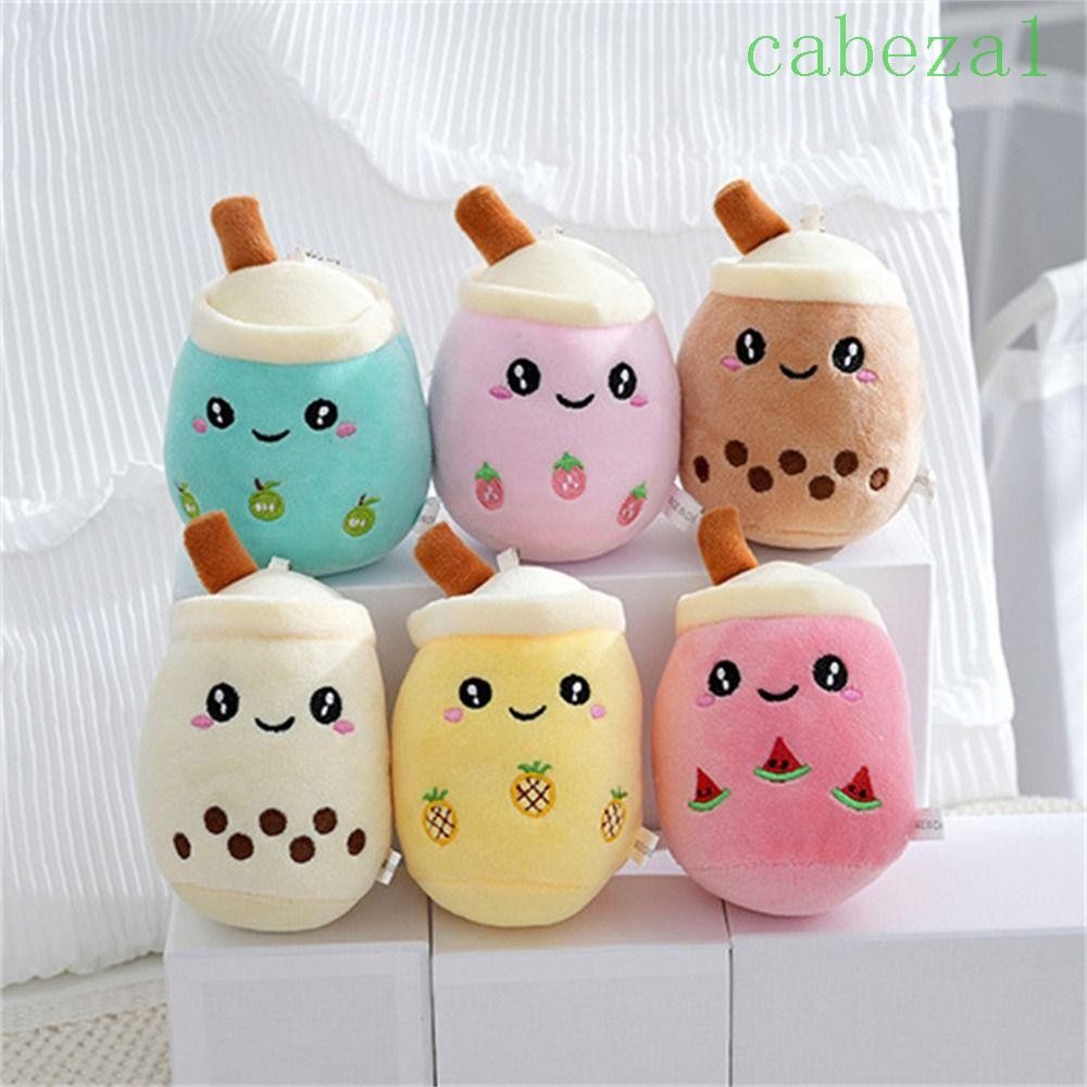 CABEZA Bubble Tea Keychain, Plush Doll Stuffed Boba Milk Tea Keyring ...