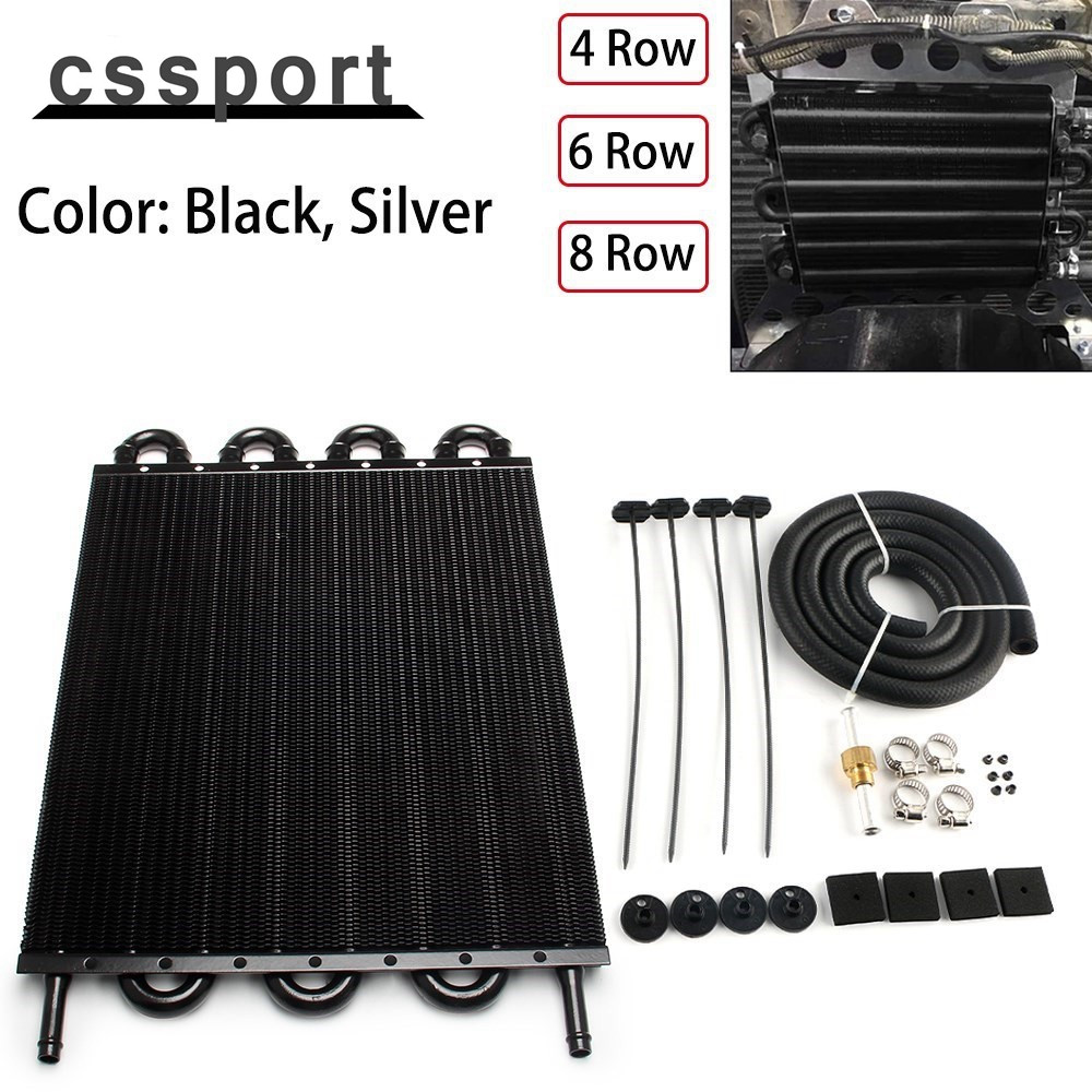 2 Row 4 Row 6 Row 8 Row 10 Row Aluminum Universal Oil Cooler Kit Oil ...