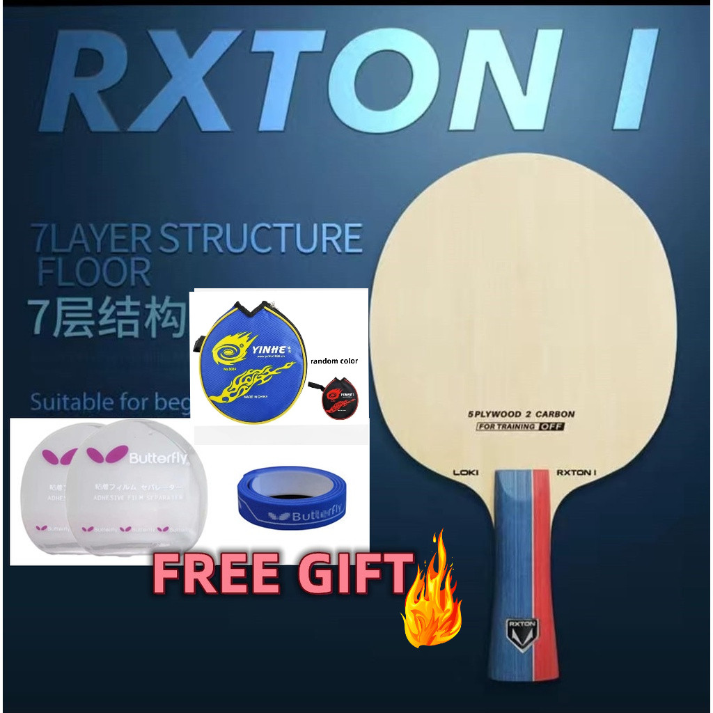 LOKI RXTON 1 Original Table Tennis Blade 5+2 Carbon ping pong blade ...