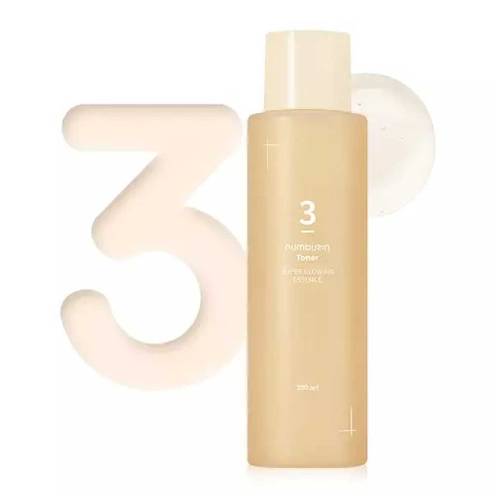 Numbuzin - No. 3 Super Glowing Essence Toner 200ML | Shopee Malaysia