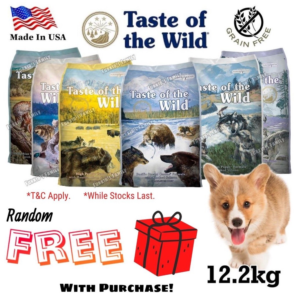 [Free Gift] Taste of the Wild Dog Food 12.2kg-Salmon/Puppy Smoked ...