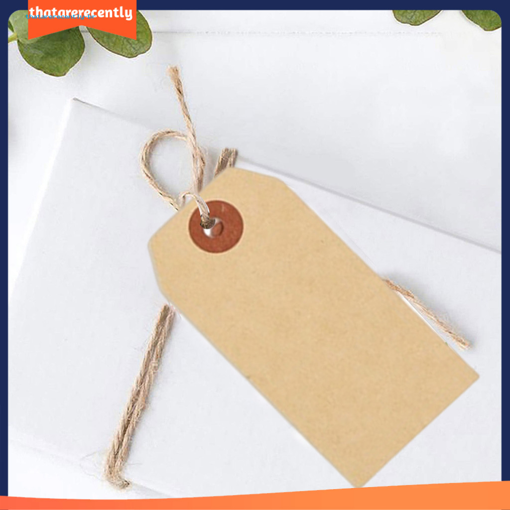 [greensea1] Clothing Inspection Labels Paper Tags with Hemp Rope 100 ...