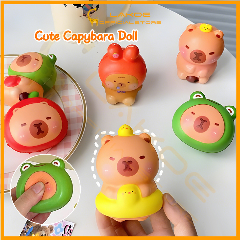 LAKOE Capybara Squishy Slow Rising Stress Relief Toys Kawaii Capybara ...