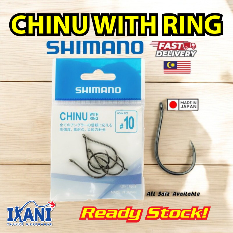 Shimano Chinu Hook With Ring (🇯🇵 Made In Japan) FISHING HOOK MATA KAIM PANCING IKAN BOTTOM ...