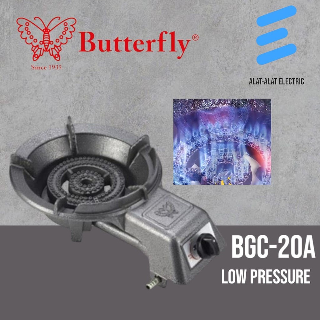 BUTTERFLY BGC-20A Gas Stove | Auto Ignition | Cast Iron Burner | High ...
