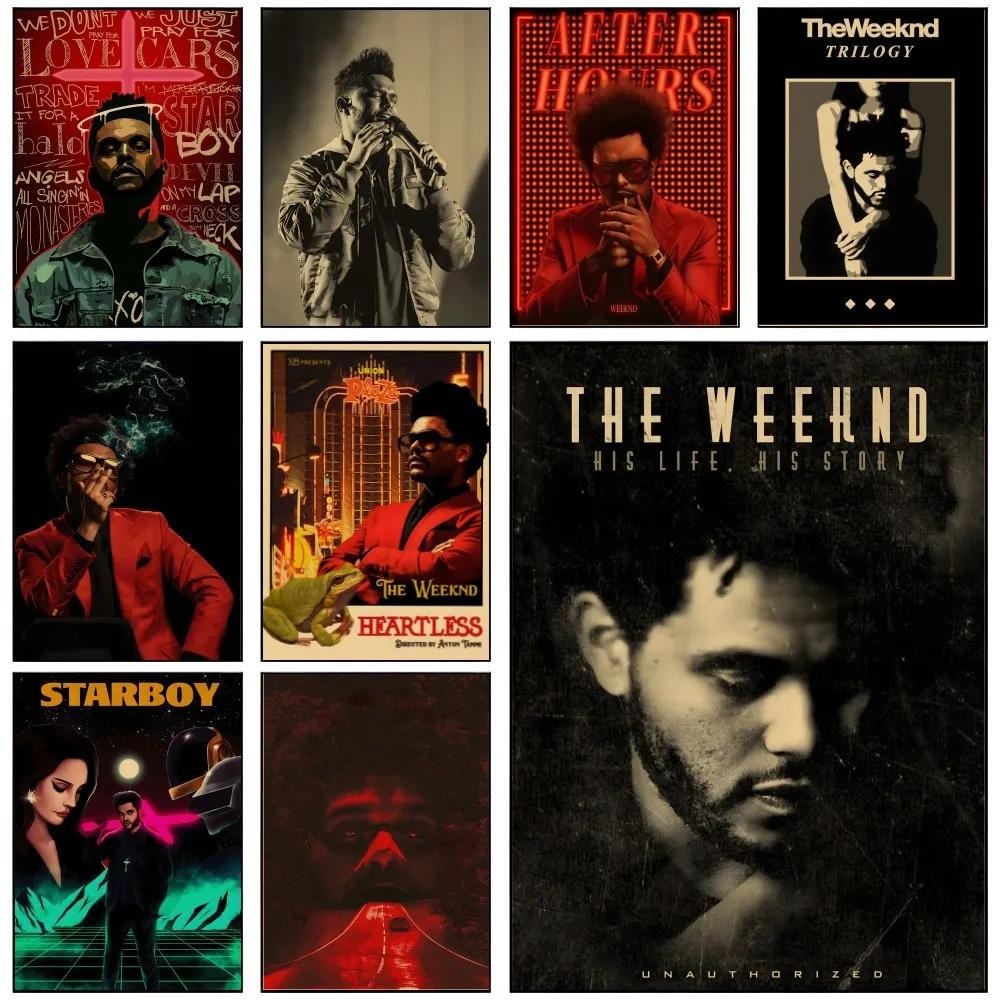 Sticker Kertas Seni Tahan Air Gaya Retro bagi Penyanyi Rap The Weeknd ...