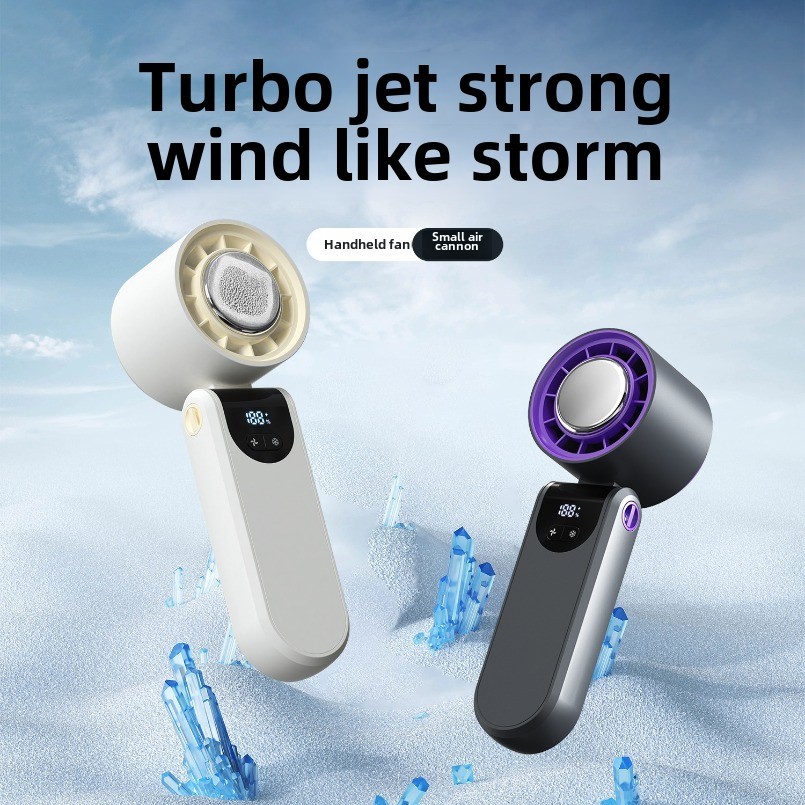 Portable Handheld Turbo Fold Fan 100 Wind Speeds Adjustable Mini ...